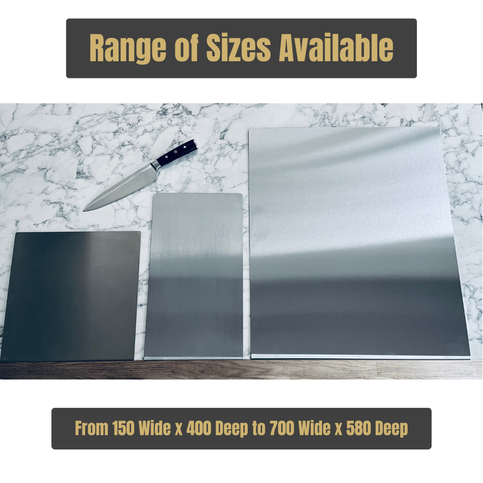 Satin Stainless Steel Folded Edge Worktop Saver Counter Protector ...