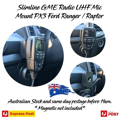 Slimline GME UHF Radio Mic Mount PX3 Ford Ranger Raptor Everest UPDATED ...
