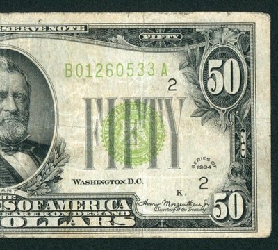 $50 1934 Federal Reserve Note ** PAPER CURRENCY AUCTIONS | eBay