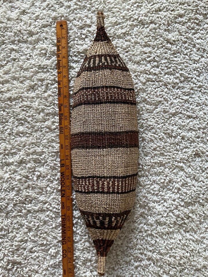 Vintage Hand Woven Ethiopian Gambela Canoe Bread Basket Boat Woven ...