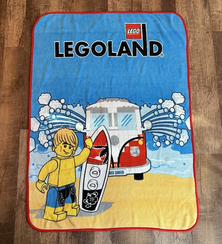 LEGO Legoland Throw Blanket 43 X 60 Brick Surfer Beach Micro Bus | eBay
