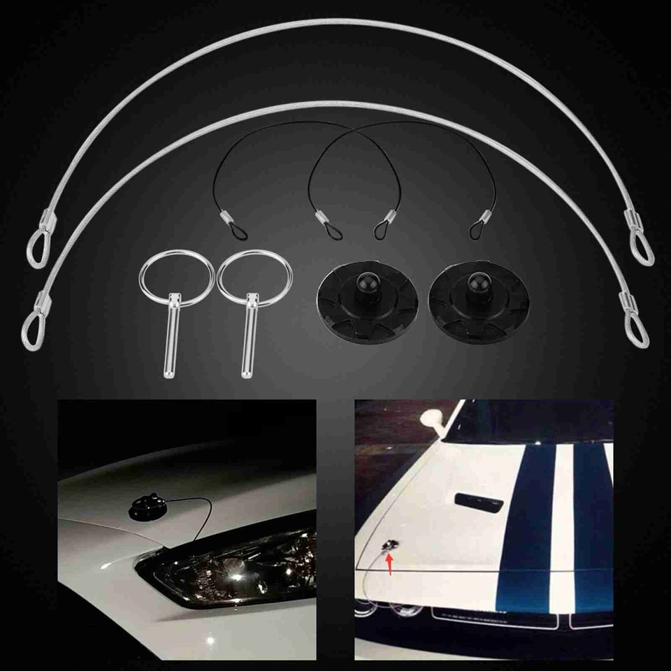 2pcs CNC Billet Aluminum Racing Bonnet Hood Pin Latch Lock Appearance ...