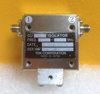 TDK CU10NA 810 to 960 MHz, SMA (F-F), Coaxial RF Isolator SALE! | eBay