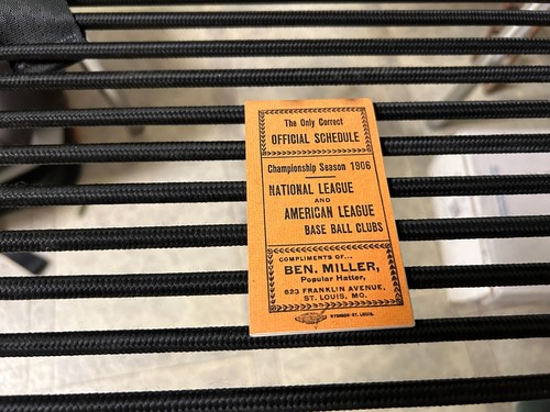 original RARE 1906 AMERICAN LEAGUE & NATIONAL LEAGUE baseball SCHEDULE ...