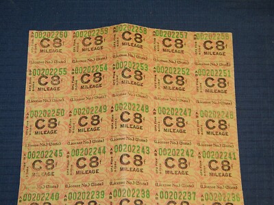 US Vintage WWII Gas Ration Stamps Sheet of 40 Unused Stamps | eBay