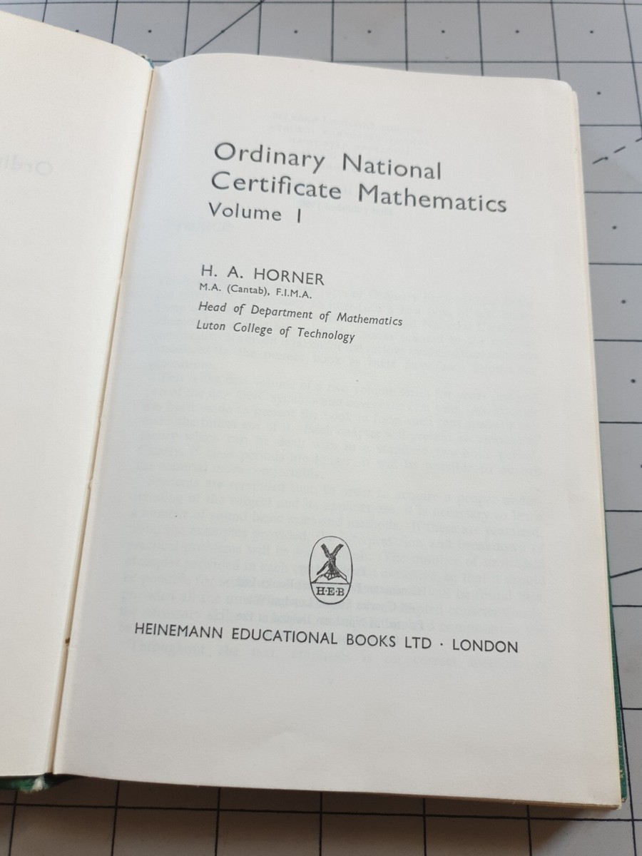 Ordinary National Certificate