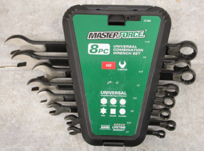 MASTERFORCE 8PC RATCHETING COMBINATION WRENCH SET 237-8994 | eBay