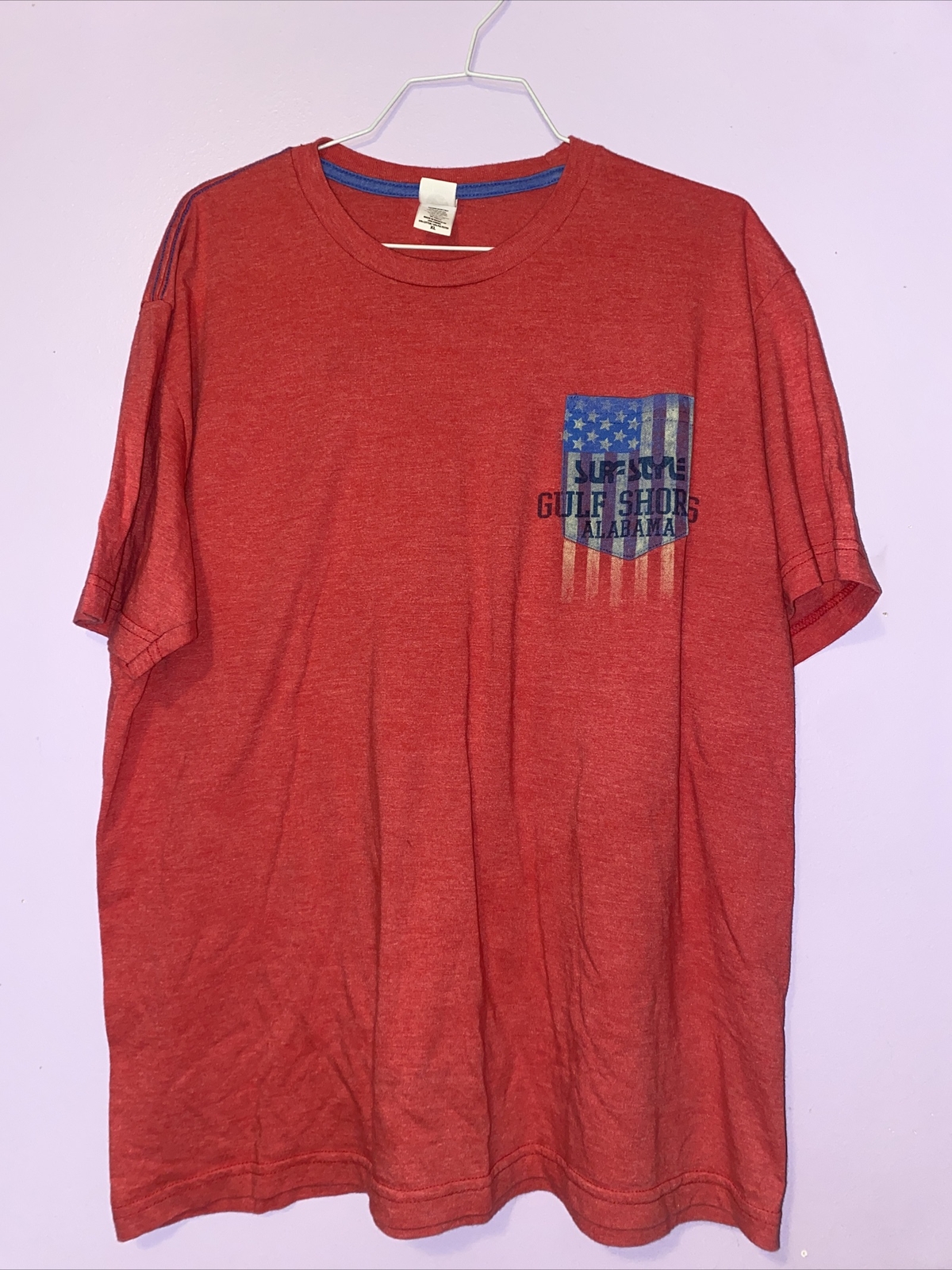 Surf Style Gulf Shores AL Flag Pocket Tshirt | eBay