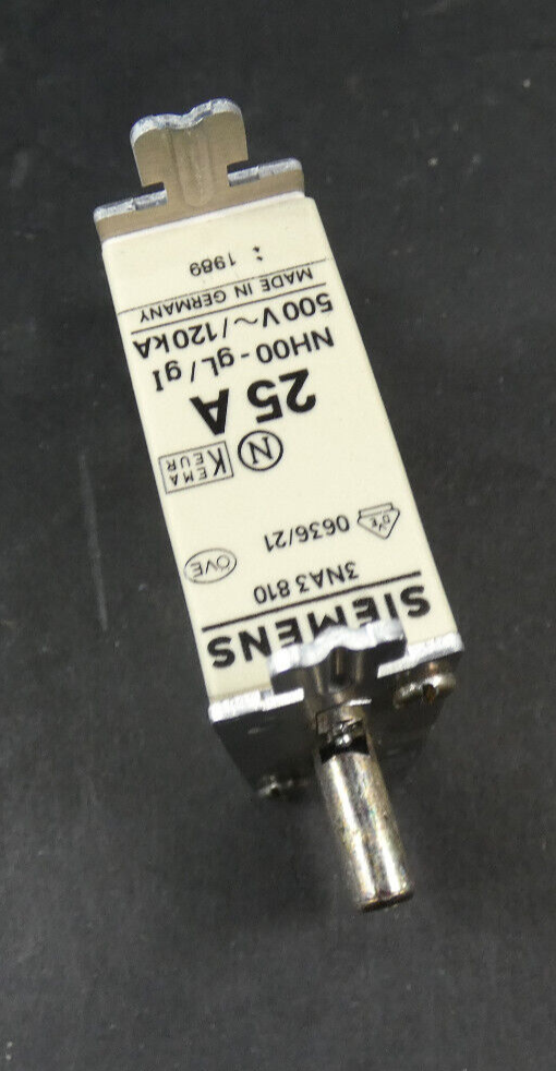 SIEMENS 3NA3 810 Sicherungseinsatz | 25A | 500V | NH00-gL | eBay.de