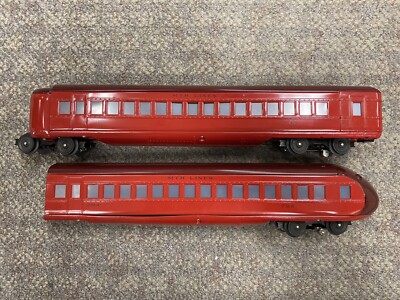 + MTH O Gauge Tinplate Red Railchief Passenger Car & Observation Car | eBay