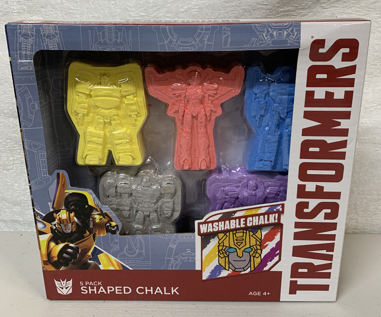 Transformers 5 pack Washable Sidewalk Chalk Optimus Prime Bumblebee ...
