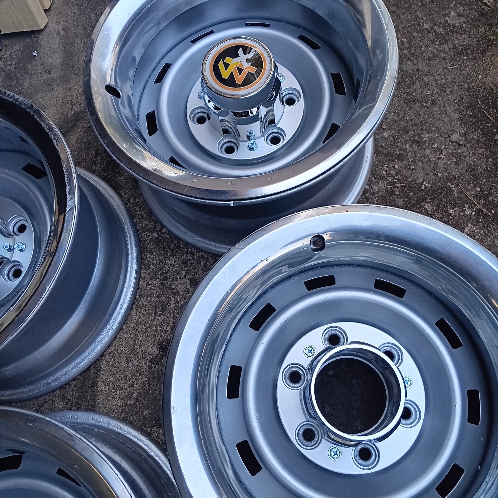 73-87 Chevy Truck Rally Wheels 15x8 4 Wheel Drive Sandblasted & Painted ...