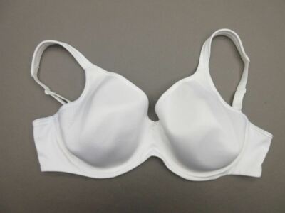 38DD BALI WOMENS WHITE UNDERWIRE PADDED CONVERTIBLE FULL COVERAGE BRA ...