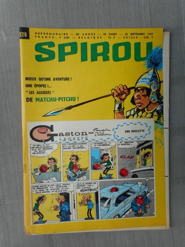 Hebdo Le Journal De Spirou N°1328 1963 État D'Usage Avec Son Mini-Récit | eBay