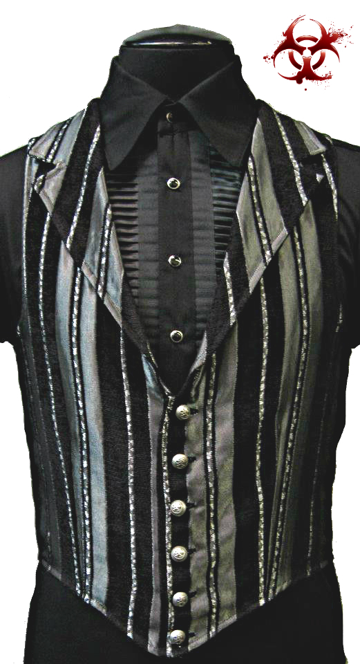 SHRINE Gothic Aristocrat Vampire Vest Jacket Victorian Tapestry Pirat ...