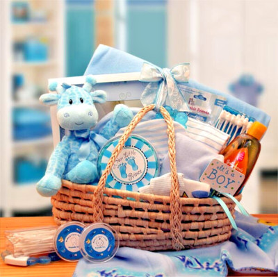 Our Precious New Baby Boy (Moses Basket) Carrier Large Gift Basket from ...