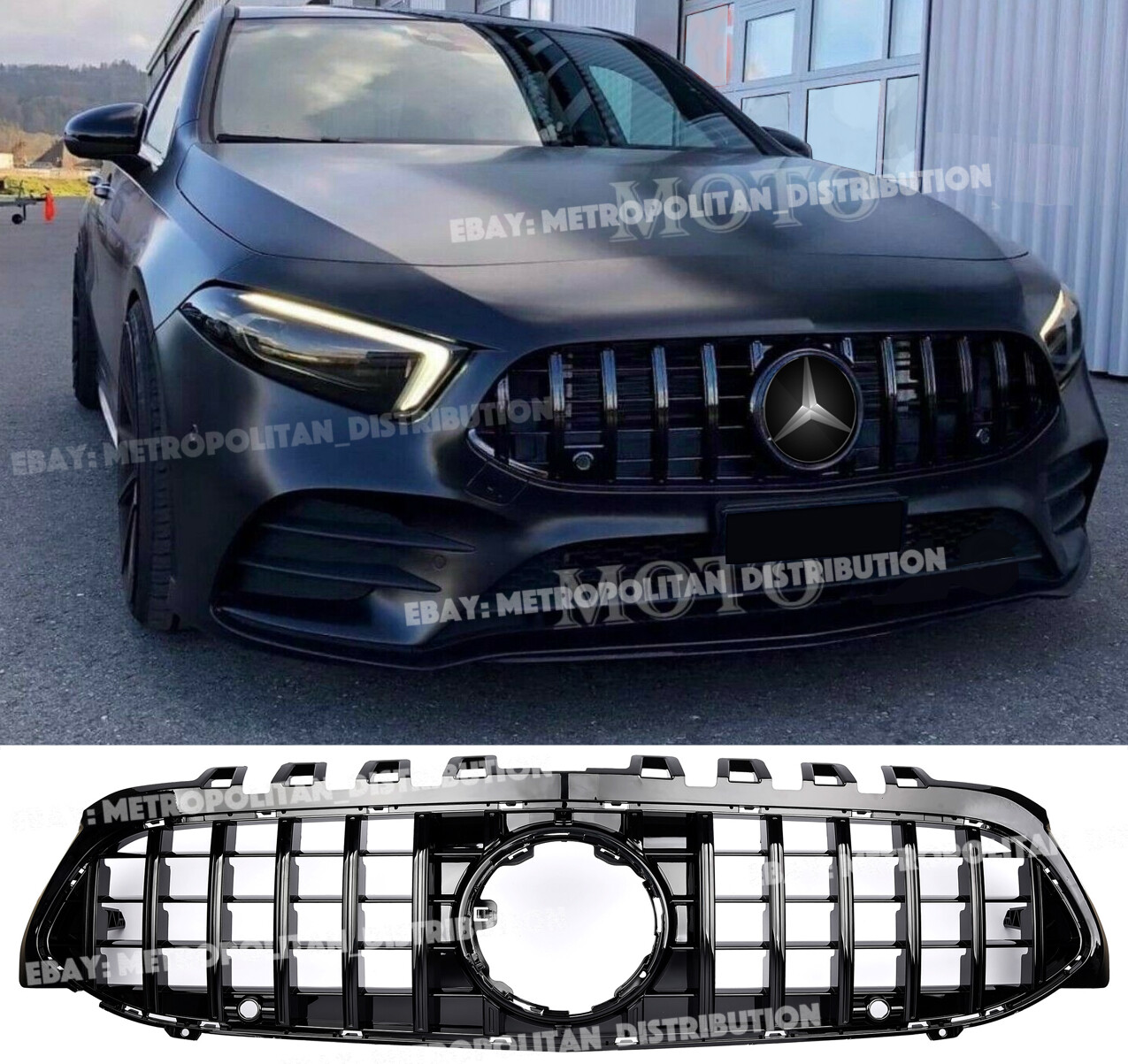 BLACK NIGHT EDITION AMG GT Panamericana grille Mercedes W177 A class ...