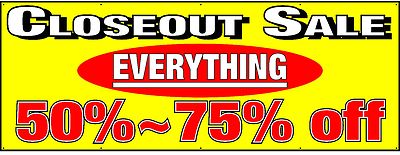 Closeout Sale Banner 24"x64" Free Shipping & Customization, Ready to ...