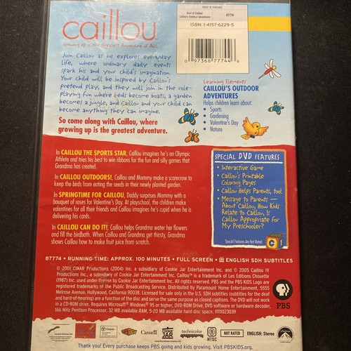 Caillou - Caillous Outdoor Adventures (DVD, 2012) PBS Kids 97368777446 ...