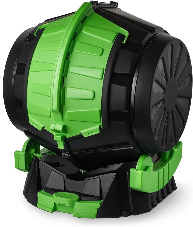 Tumbling Barrel Rolling Composter 50Litre Heavy Duty Garden Drum ...