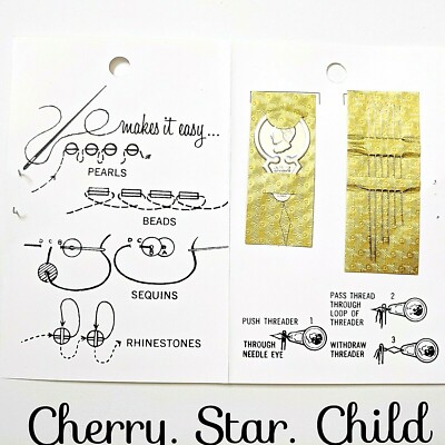 6x extra fine professional Japanese Miyuki beading needles & threader ...