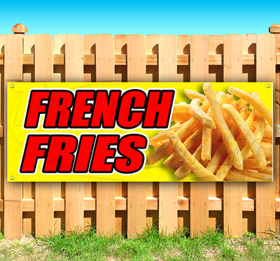 FRENCH FRIES Advertising Vinyl Banner Flag Sign Many Sizes USA | eBay
