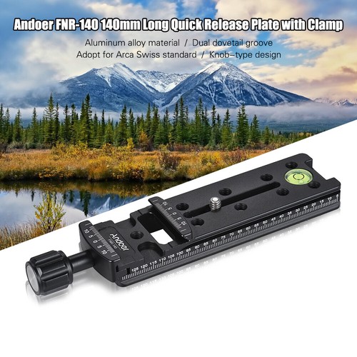 Andoer FNR-140 140mm Quick Release Plate Tripod Nodal Slide Tripod Rail ...