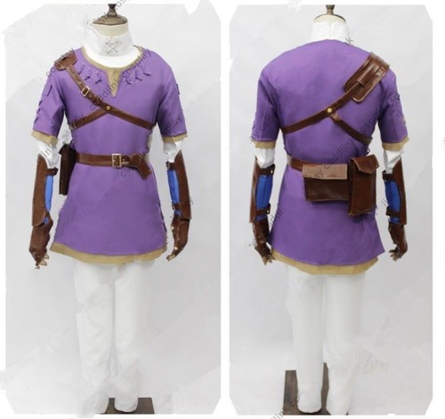 New The legend of zelda twilight princess purple link cosplay costume ...