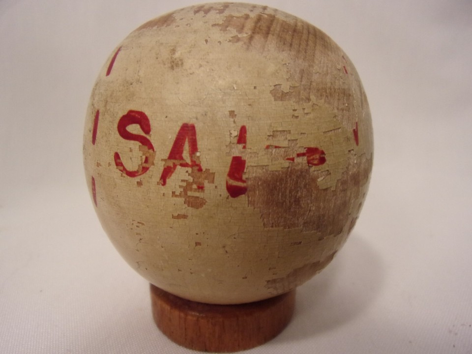 RARE Vintage Wooden Baseball Ball And Bat Salt & Pepper S&P Shaker Set ...