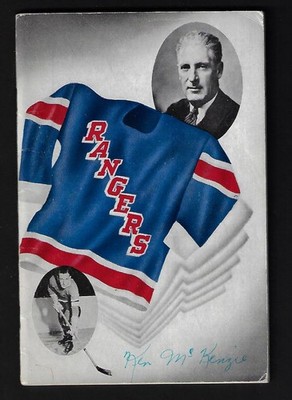 1947-48 New York Rangers Media Guide, Fred Shero, Bryan Hextall - EX++ ...