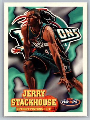 1997-98 Skybox NBA Hoops Jerry Stackhouse Detroit Pistons Basketball ...