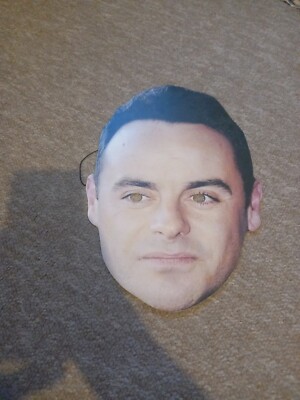 Ant McPartlin Celebrity Card Face Mask - Ready To Wear - Fancy Dress | eBay