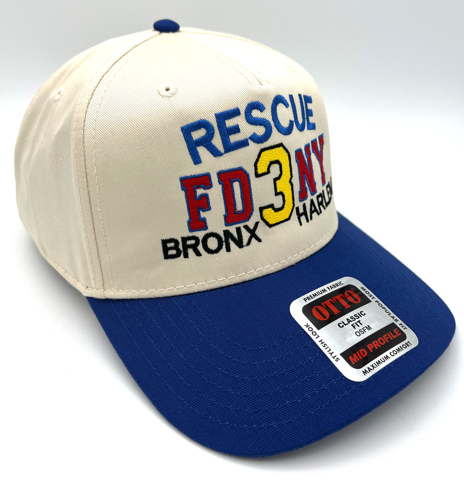 FDNY RESCUE CO 3 Cap Hat Snapback Custom Embroidery Fire Department New ...