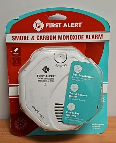 First Alert SCO5CN White 2 In 1 Protection Smoke Carbon Monoxide Alarm ...