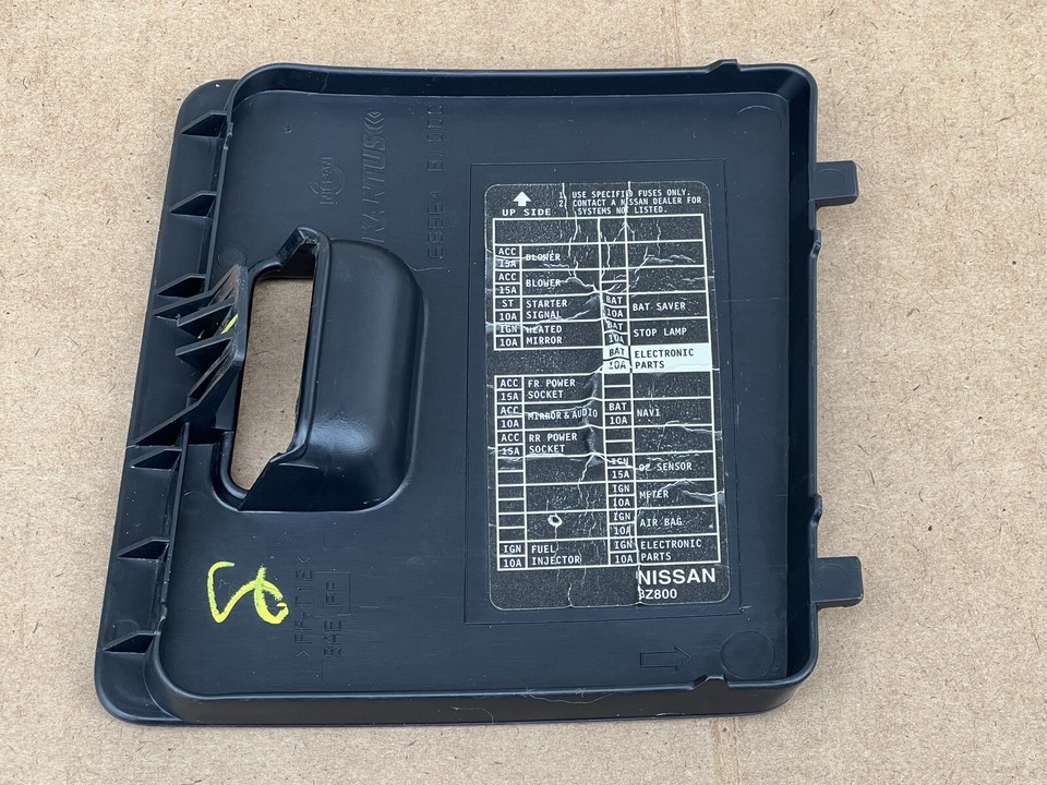 2002-2006 NISSAN ALTIMA Interior Fuse Box Access Cover Lid Gray 68964 ...