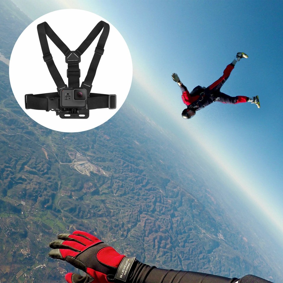 Chest Harness Body Strap Mount Accessories Adjustable for iPhone GoPro ...