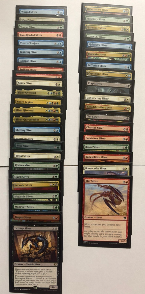 Extremely Upgraded Sliver Commander Precon Deck for Magic The Gathering ...