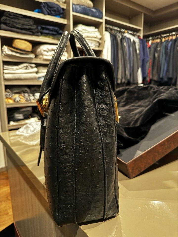 Stefano Ricci Ostrich Leather Briefcase | eBay