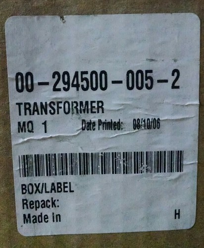 00-294500-005-2, HOBART ELECTRIC HEAT TRANSFORMER FOR FT800, FT800S ...