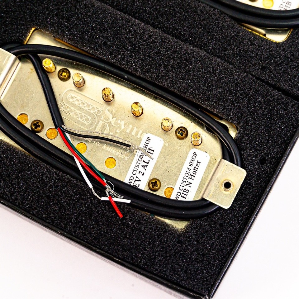 Seymour Duncan Custom Shop Hot Rodded Humbucker Set – Gold Covers | eBay