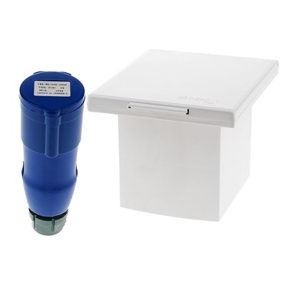 220V-240V 16A Flush Hook Up Socket & Plug Motorhome Camper | eBay Australia