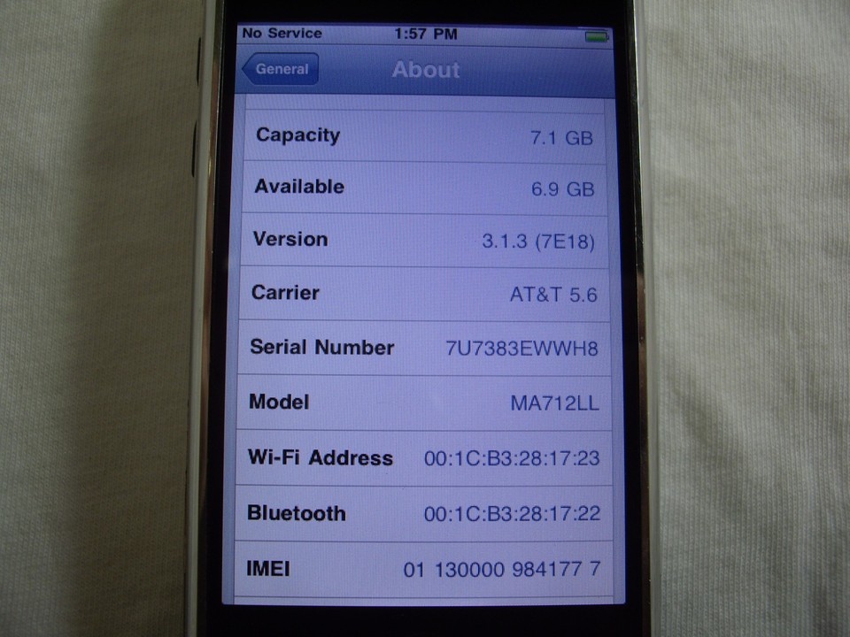 Apple Original iPhone 1st Generation for Wi-Fi Only, 8GB model A1203 ...