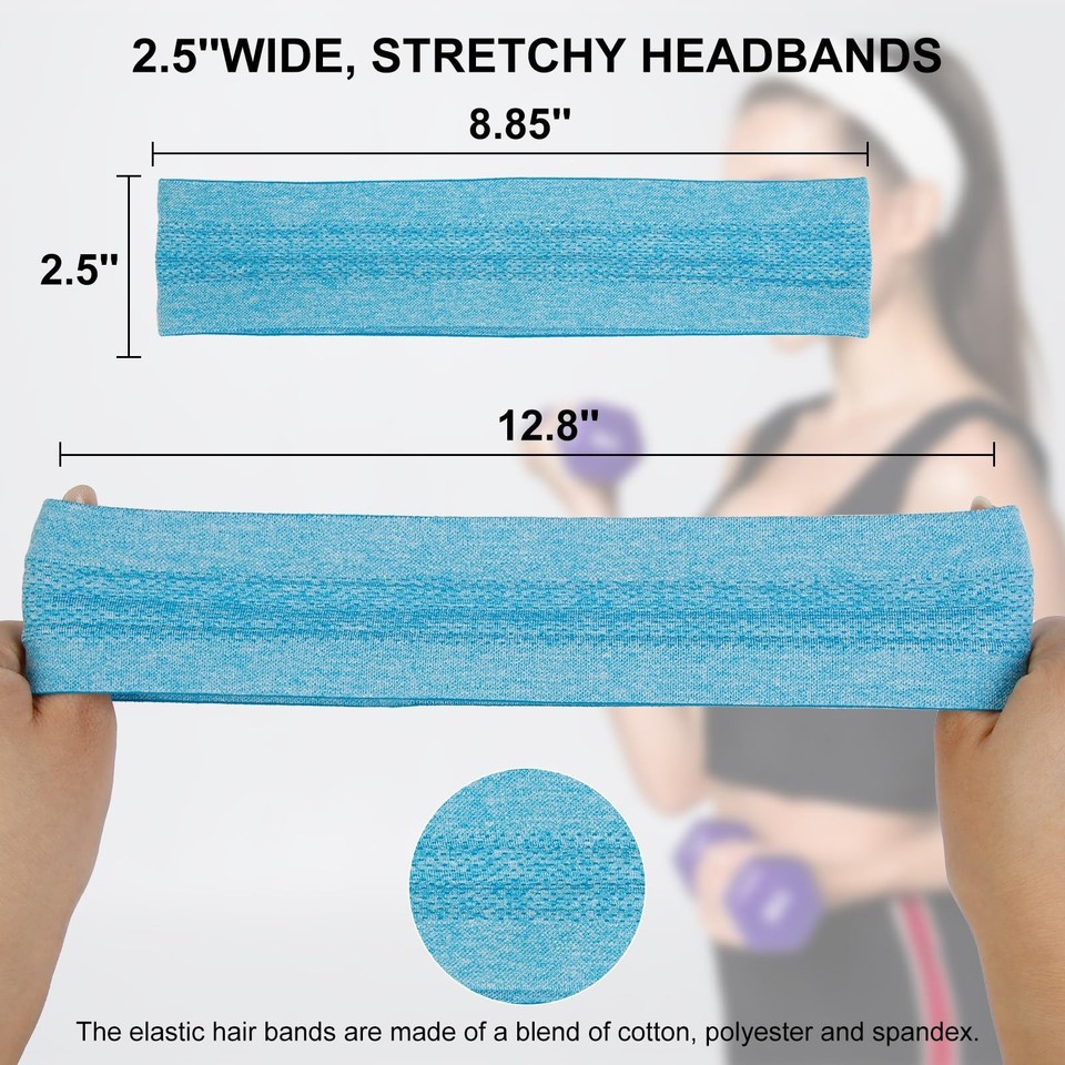 Sweat Bands Headbands for Women Non Slip Workout Sweatbands for Women ...