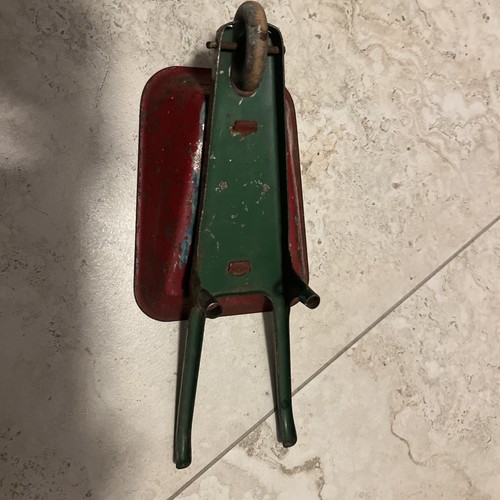 Set Of Three Vintage Tin Toys, Train Car, Wheelbarrow, And Wind Up ...