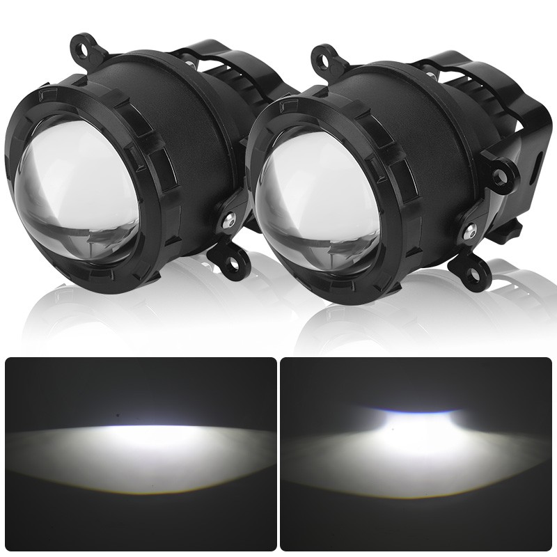 2X 3.0" Bi LED Fog Projector Lens Hi/Lo Beam Retrofit Fog Light Lamp ...
