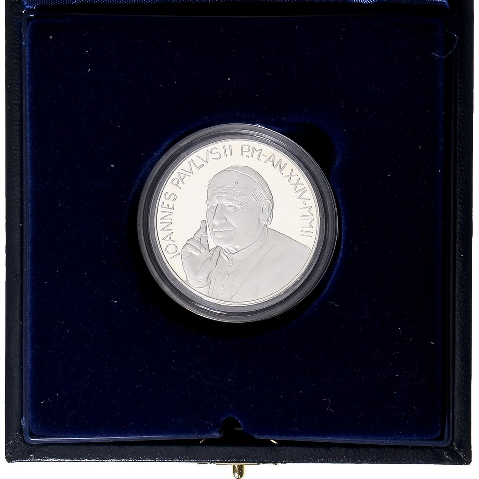 Vatican, John Paul II, 5 Euro, BE, 2002 (Year XXIV), Rome, Silver, BU ...