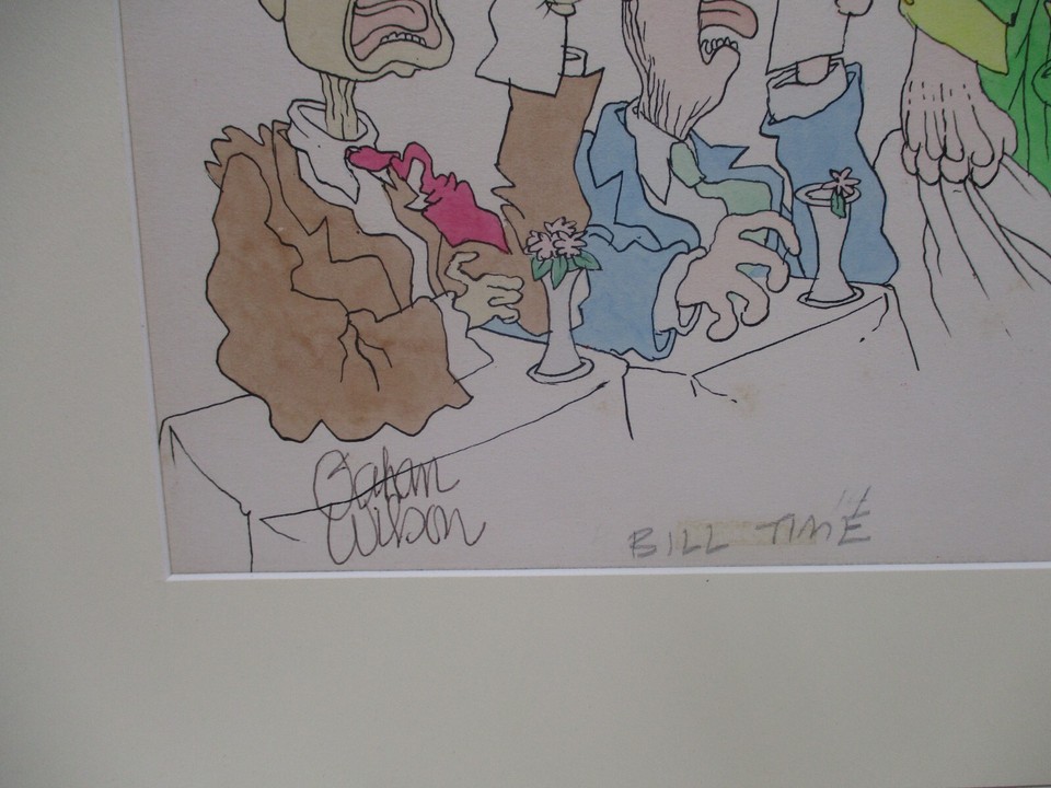 Original Art GAHAN WILSON Water-Color Cartoon "BILL TIME" Matted ...