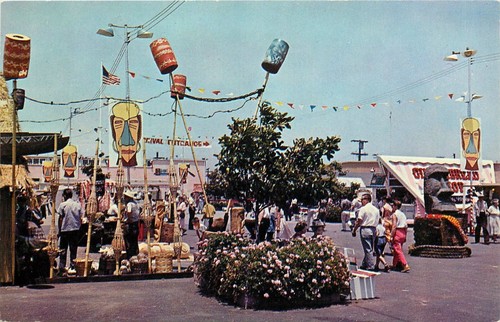 Postcard 1950s California Costa Mesa amusement County Fair Golden West ...