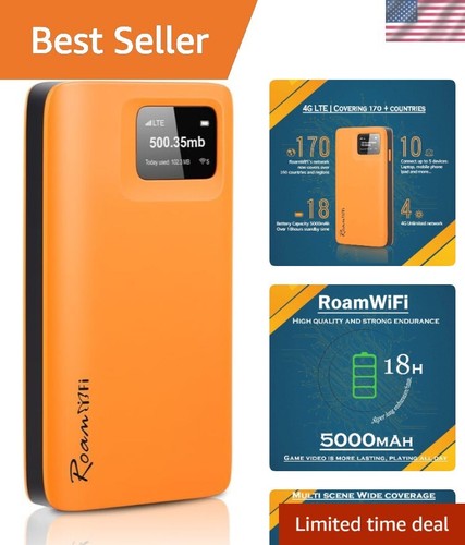 RoamWiFi 4G LTE Mobile Hotspot Router Worldwide Portable High Speed ...