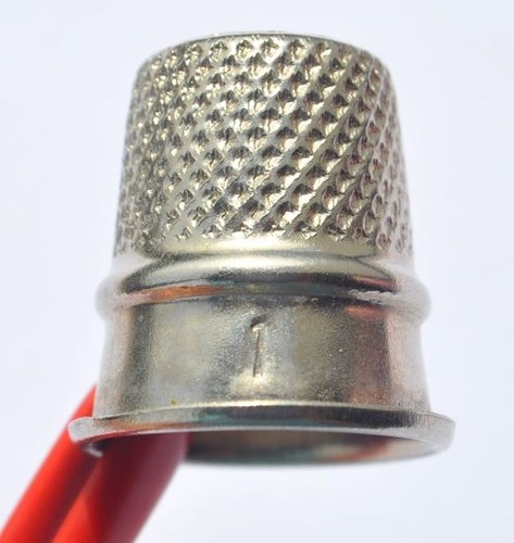 1930s Germany German Vintage Coated Brass THIMBLE Marked 1 Weird Shape ...